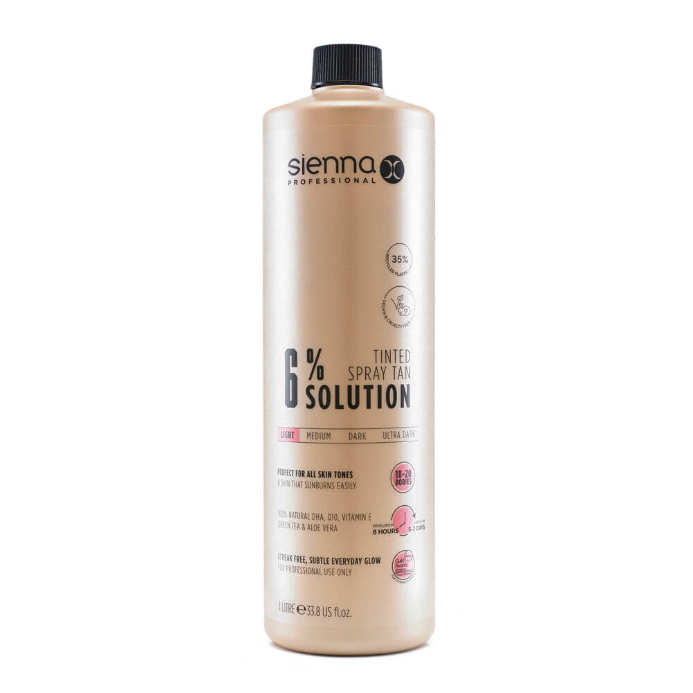 Sienna X Professional Tanning Solution 6% 1 Litre | Spray Tan | Salon ...